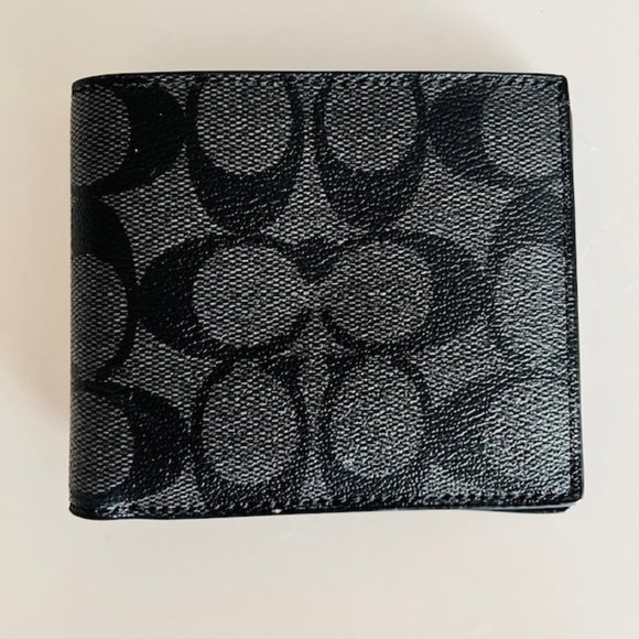 Coach | Accessories | Nwt Coach Black Mens Or Gender Neutral Billfold ...
